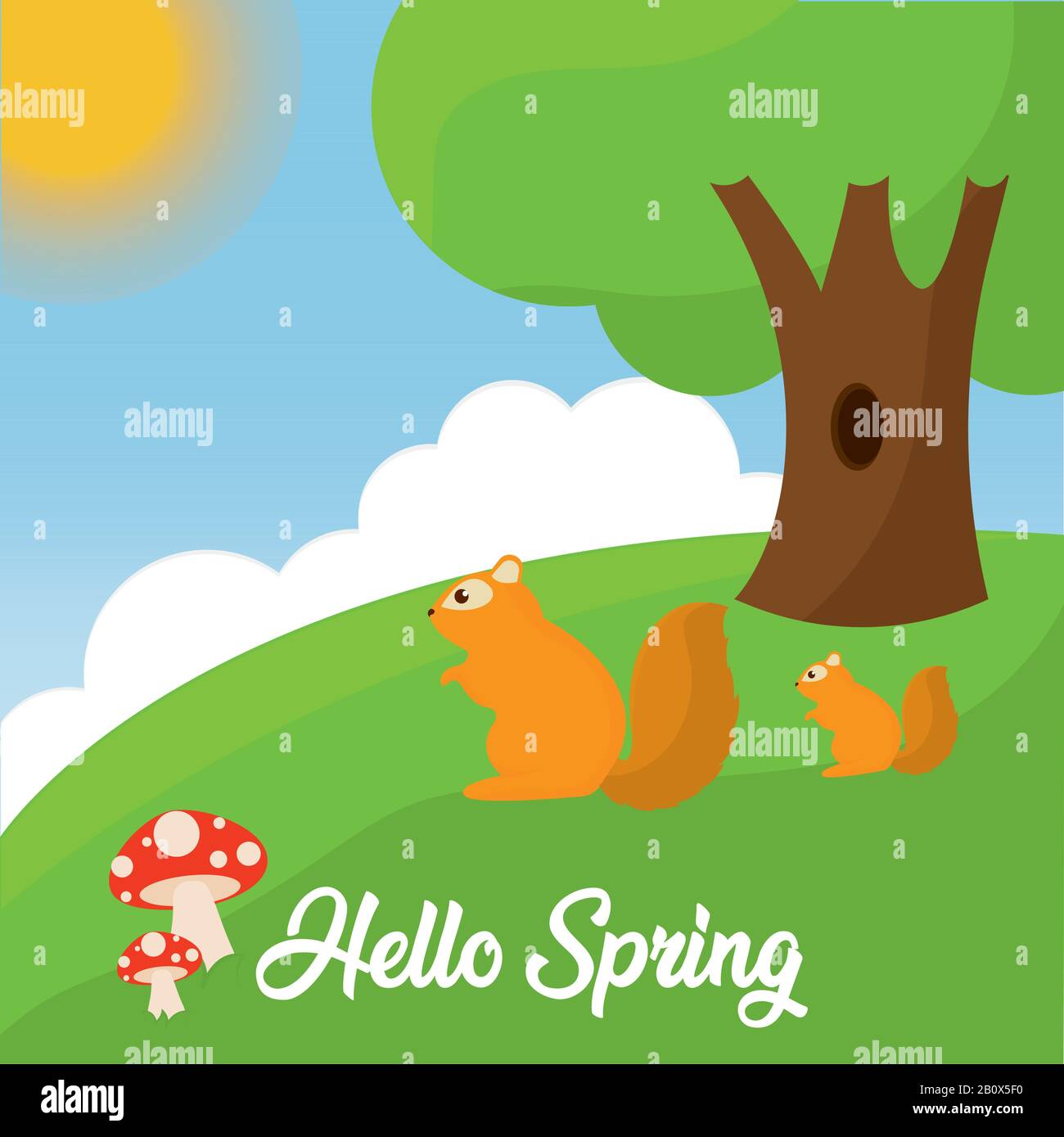 Chipmunk garden Stock Vector Images - Alamy