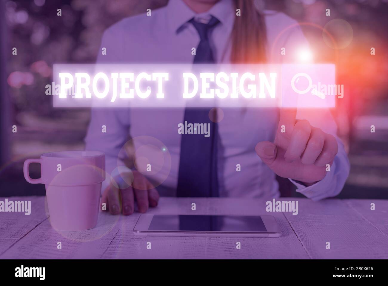 Conceptual hand writing showing Project Design. Concept meaning process of creating or improving ...