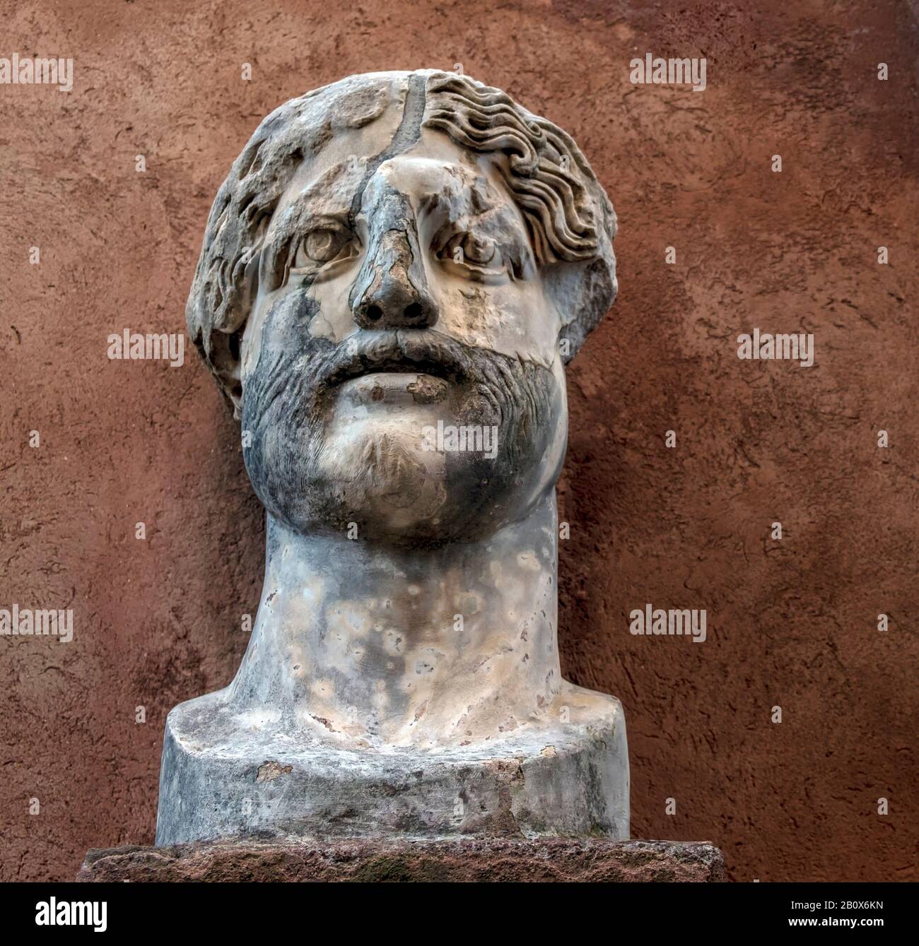 Rome, Italy. bust of a face in the Castel Sant Angelo, Mausoleum of ...