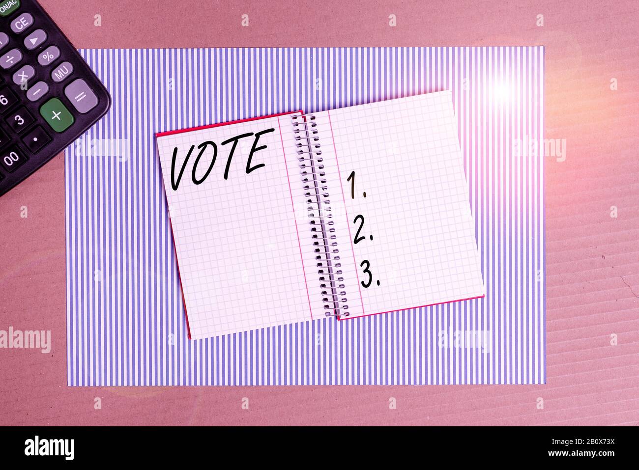 Writing note showing Vote. Business concept for Act of expressing a ...