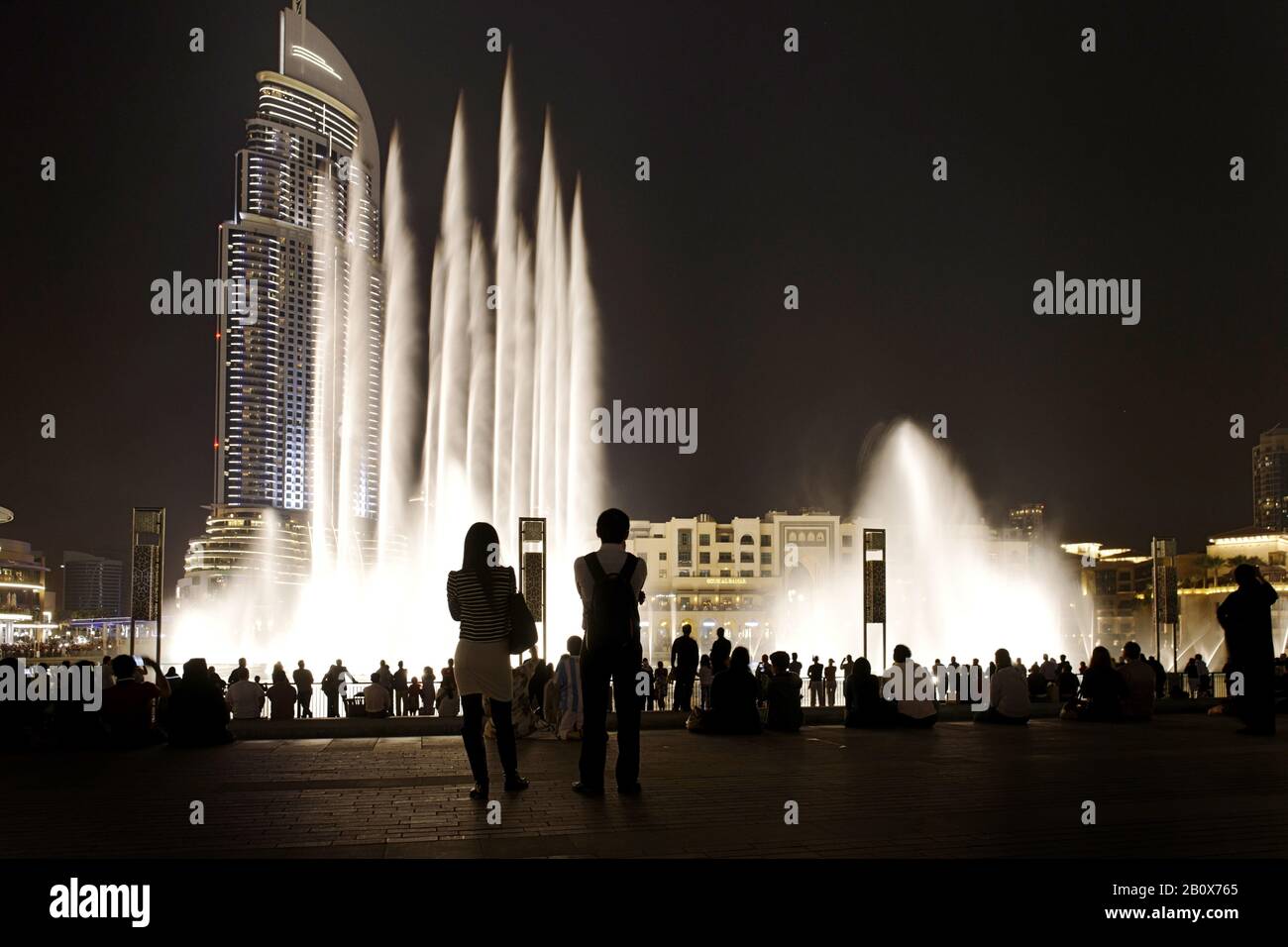 Dubai Fountains, Dubai, United Arab Emirates, Asia Stock Photo - Alamy