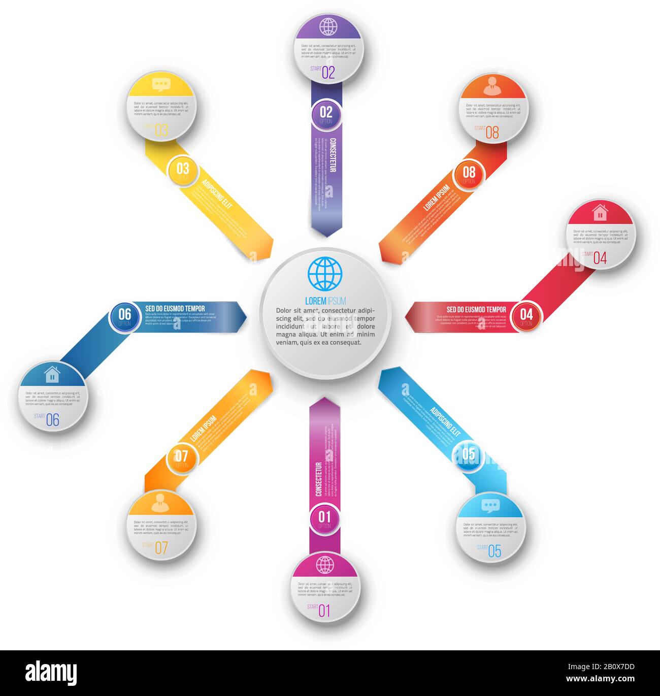 8 step infographic hi-res stock photography and images - Alamy