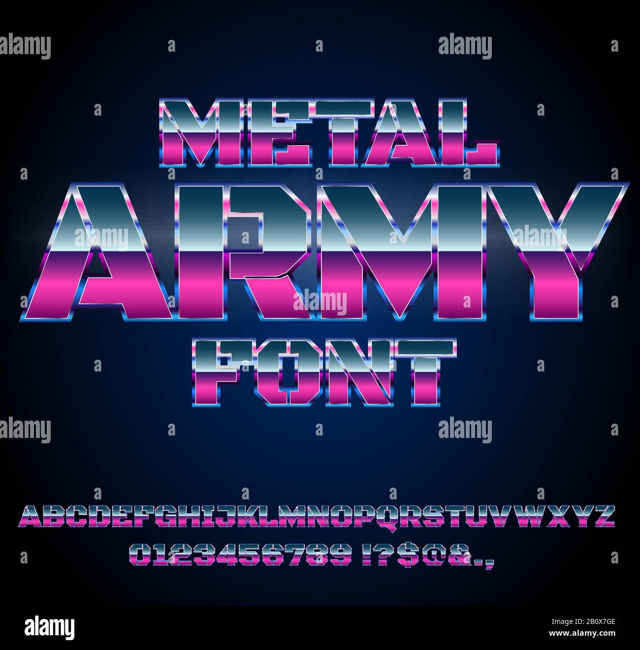 Retro Future Font Stock Vector Image & Art - Alamy