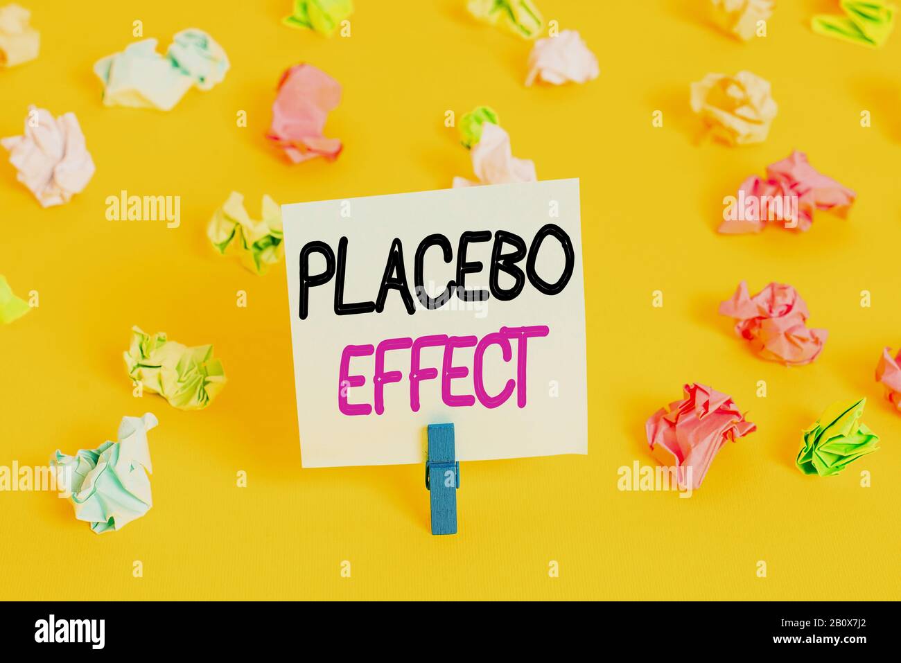 Writing note showing Placebo Effect. Business concept for a beneficial ...