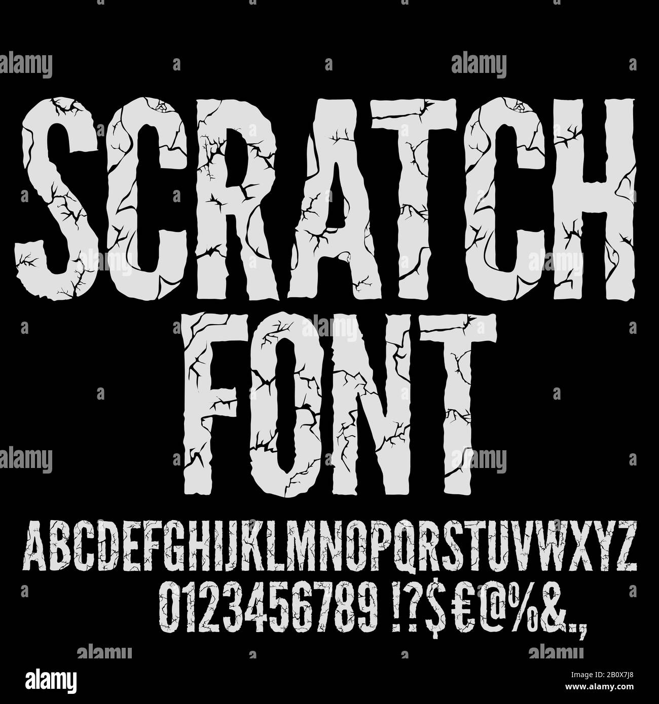 Cracked Vector Font Stock Vector Image & Art - Alamy