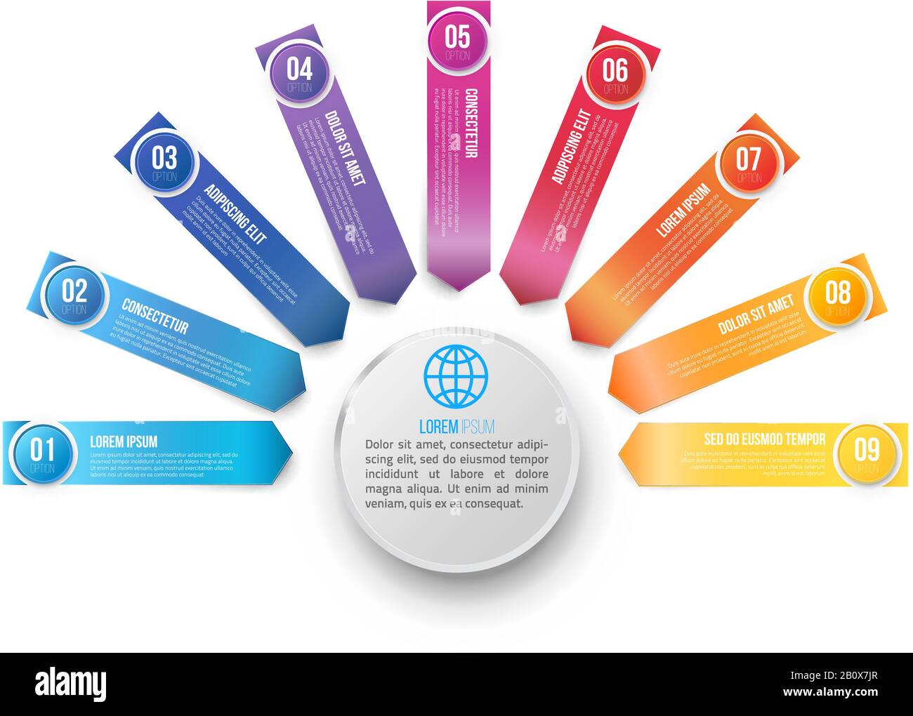 Arrows Infographic Template Stock Vector Image & Art - Alamy