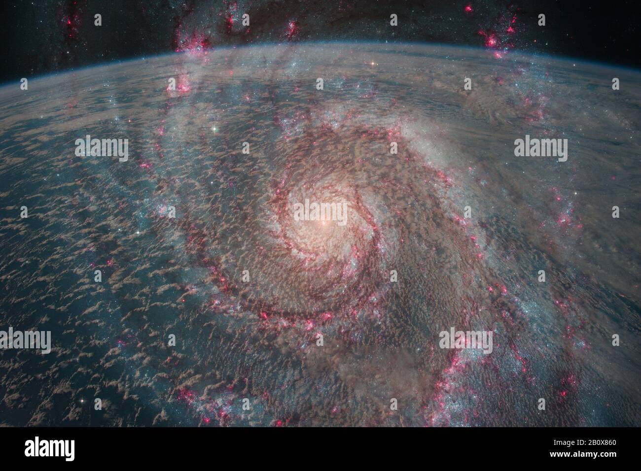 Colors of Earth. Our planet from orbit. Cosmic landscape. Elements of ...