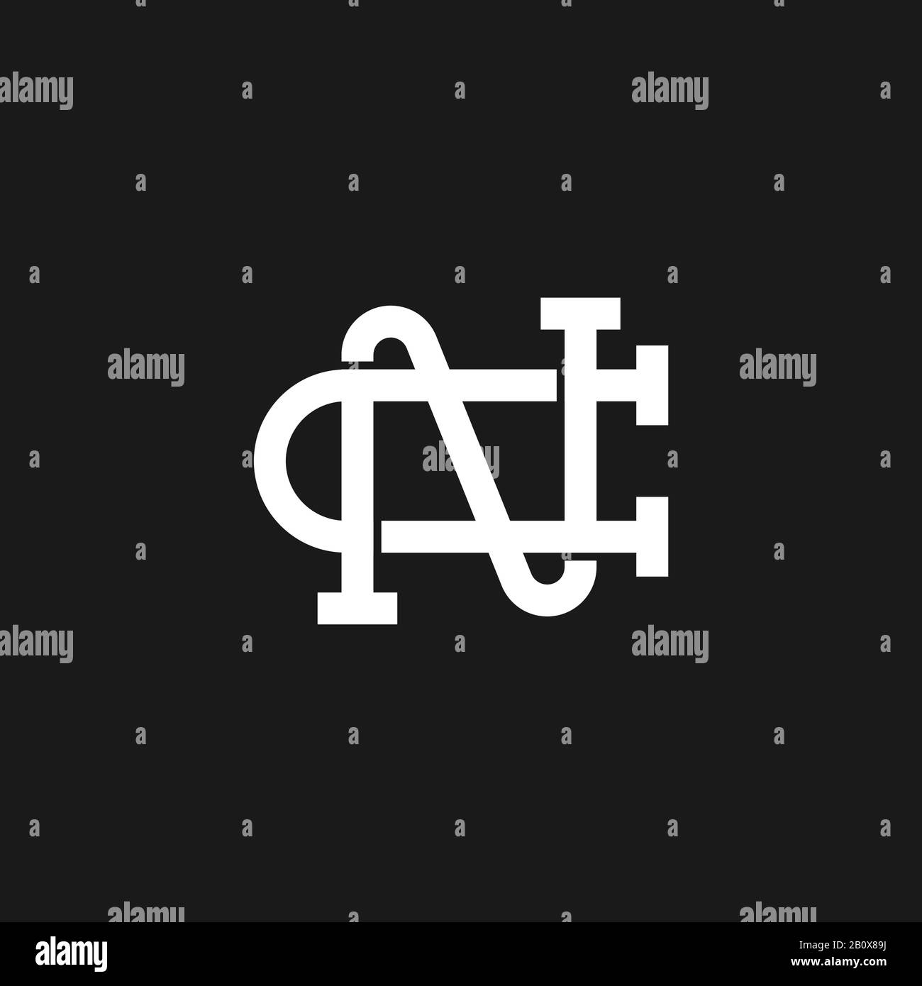 monogram NC vector logo in a modern line style Stock Vector Image & Art ...