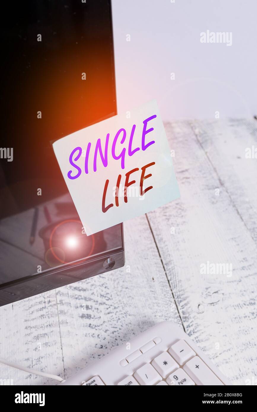 Handwriting text writing Single Life. Conceptual photo not vowed to ...