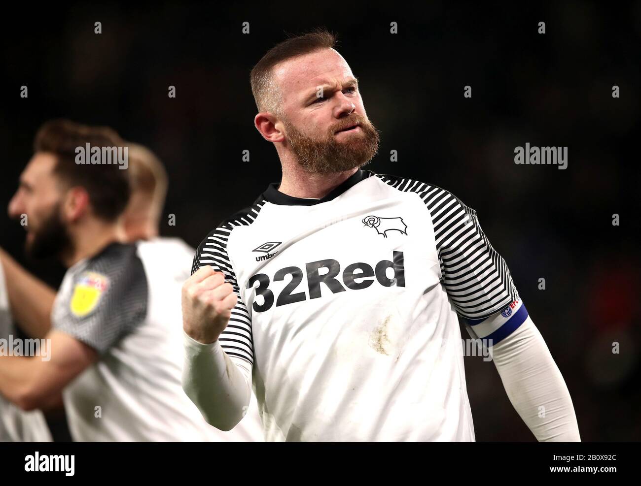 Derby countys wayne rooney celebrates scoring hi-res stock photography ...