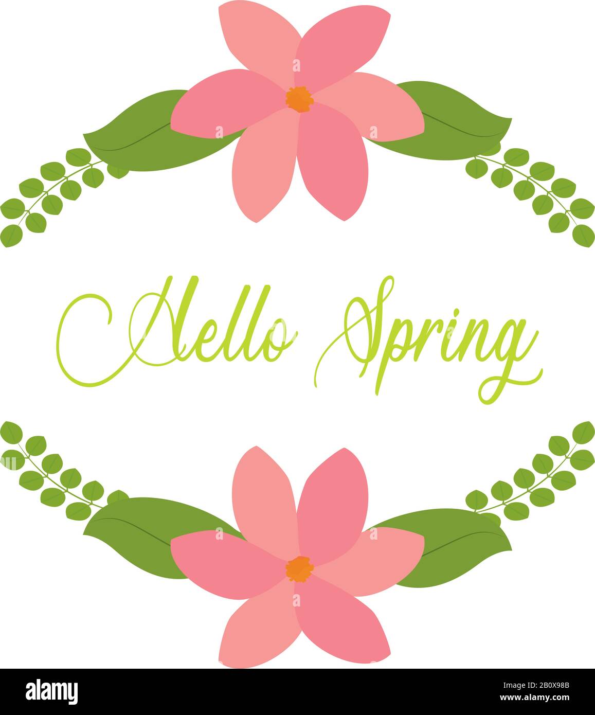 Floral frame with text Stock Vector Image & Art - Alamy