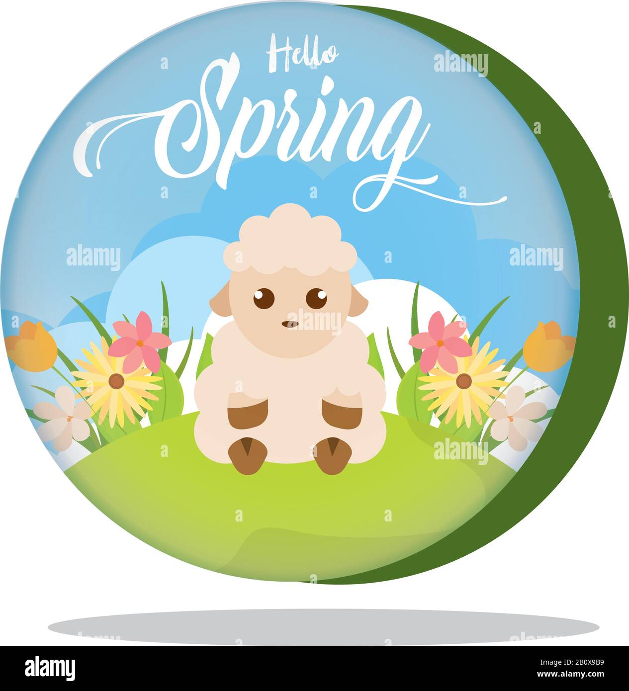 Hello sheep Stock Vector Images - Alamy
