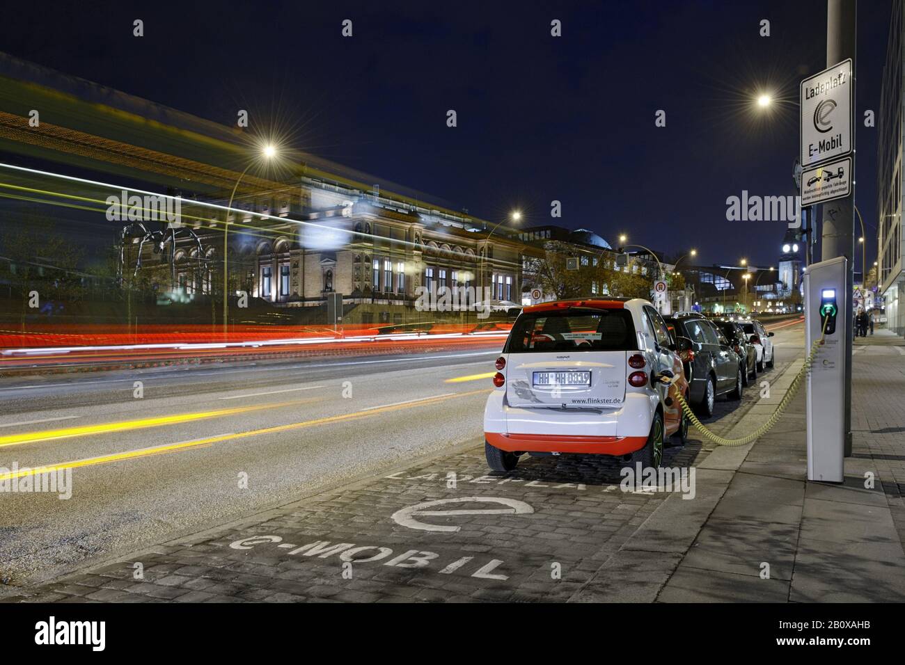 Smart e-drive at a charging station, electric car, e-car sharing ...