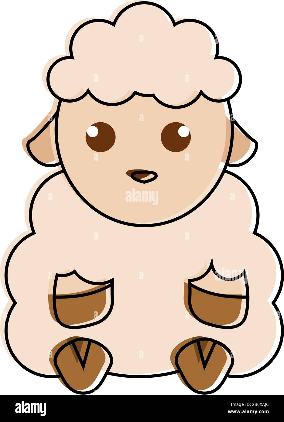 Cartoon Sheep Cut Out Stock Images & Pictures - Alamy