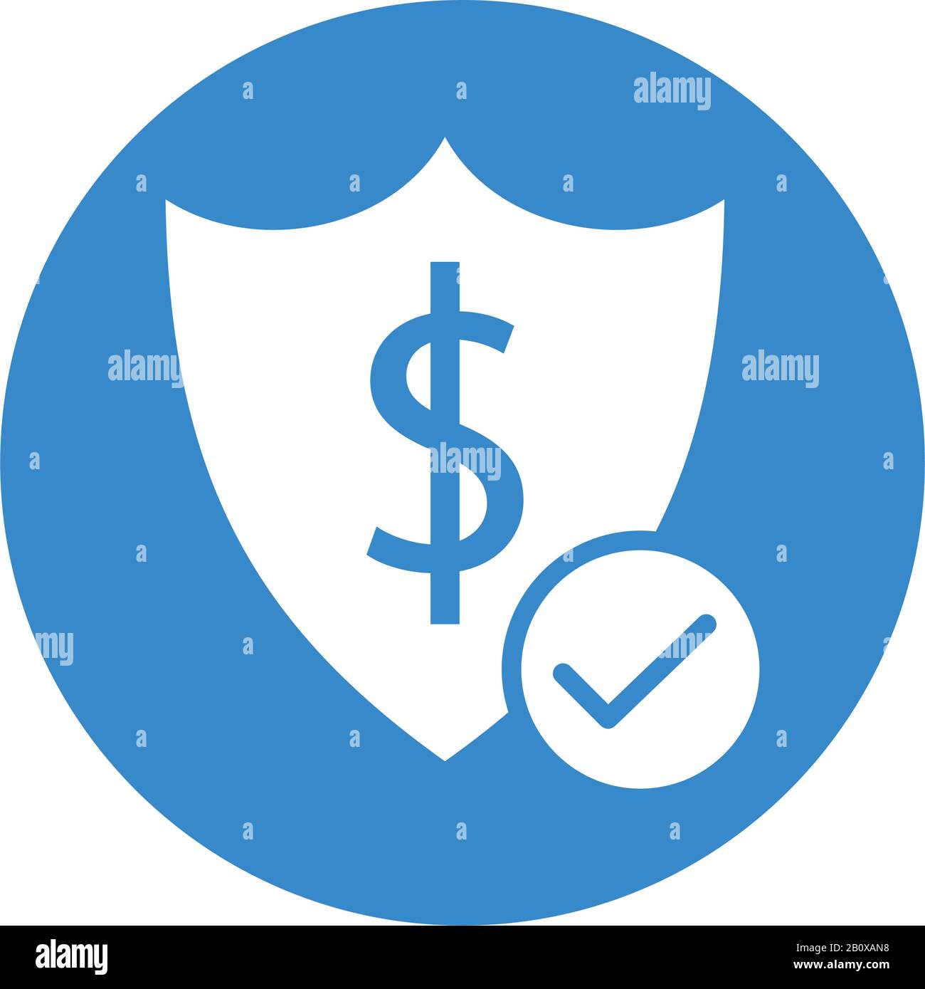 money dollar symbol in shield icon Stock Vector Image & Art - Alamy