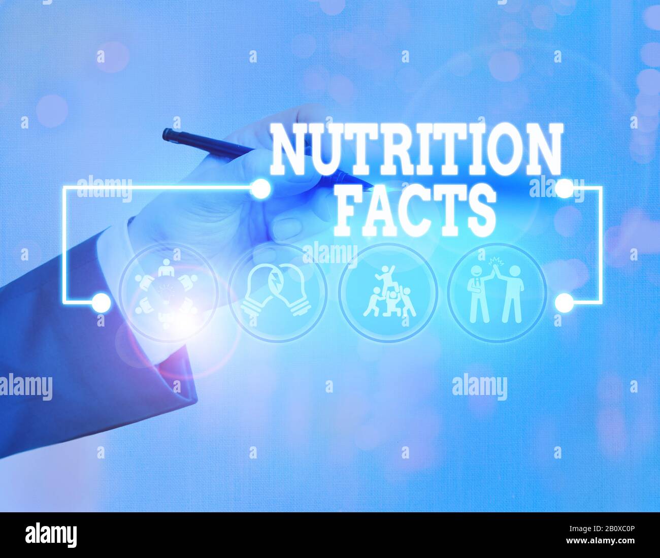 Conceptual hand writing showing Nutrition Facts. Concept meaning ...