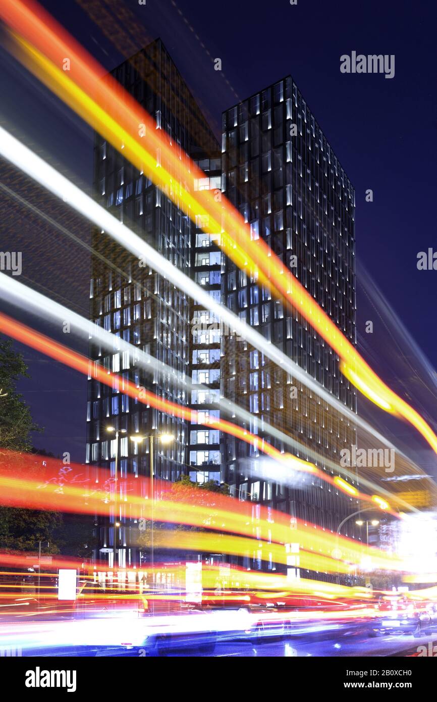 Dancing towers, modern high-rise building with 24 floors, Reeperbahn ...