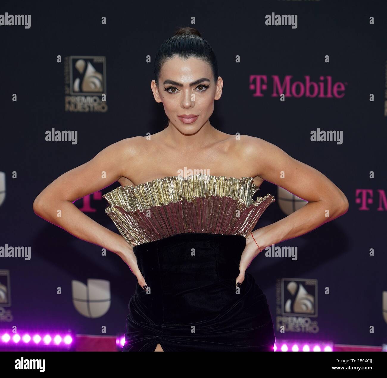 MIAMI, FLORIDA - FEBRUARY 20: Danella Urbay attends Univision's Premio ...