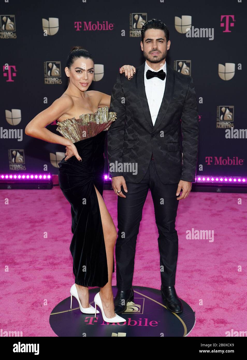 MIAMI, FLORIDA - FEBRUARY 20: Danella Urbay and Roberto Hernandez ...