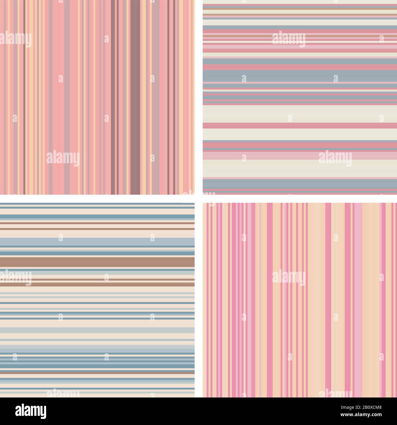 Set of 4 abstract striped seamless patterns. Can be used for wallpapers ...