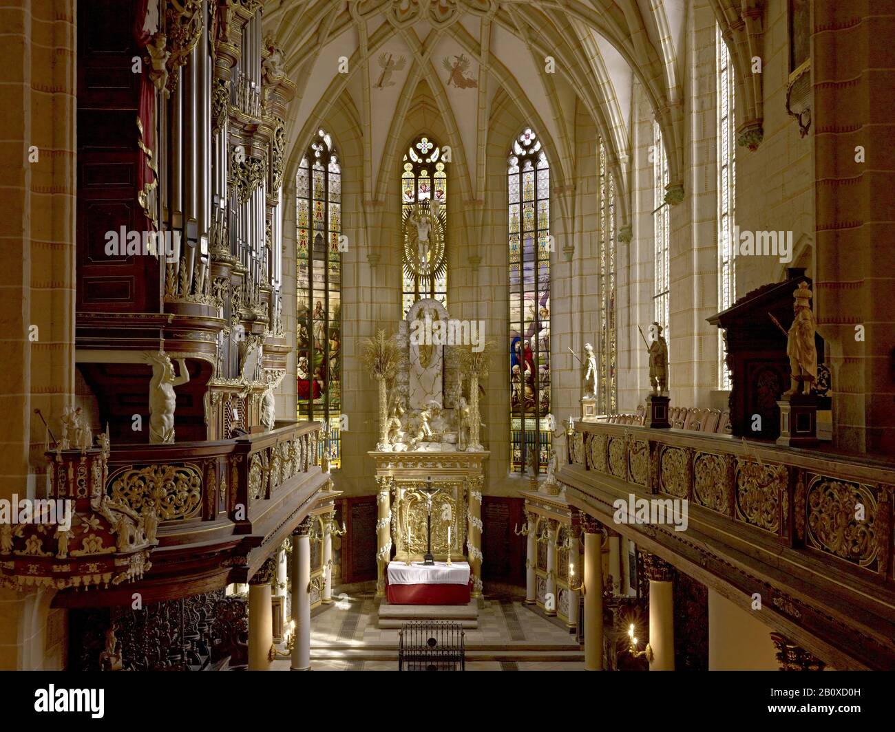 Interior view of the castle church in altenburg castle hi-res stock ...