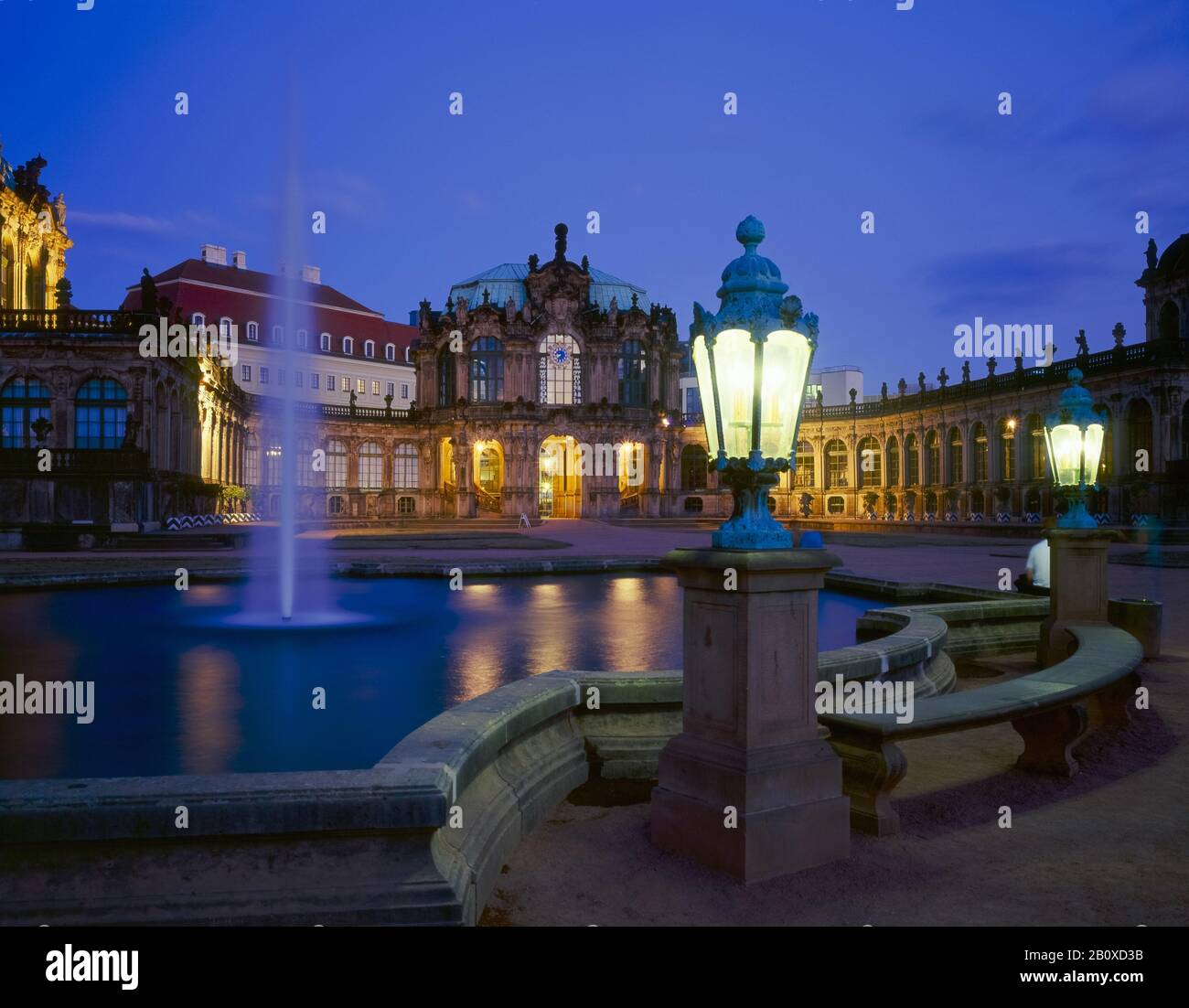 Kennel courtyard with carillon pavilion in dresden hi-res stock ...