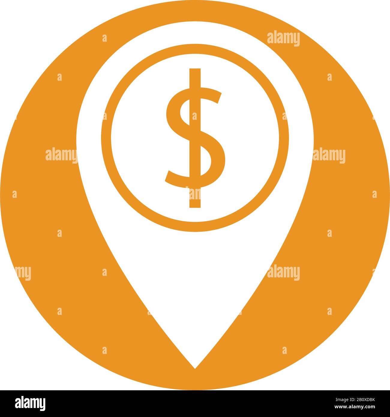 money dollar symbol in pointer location Stock Vector Image & Art - Alamy