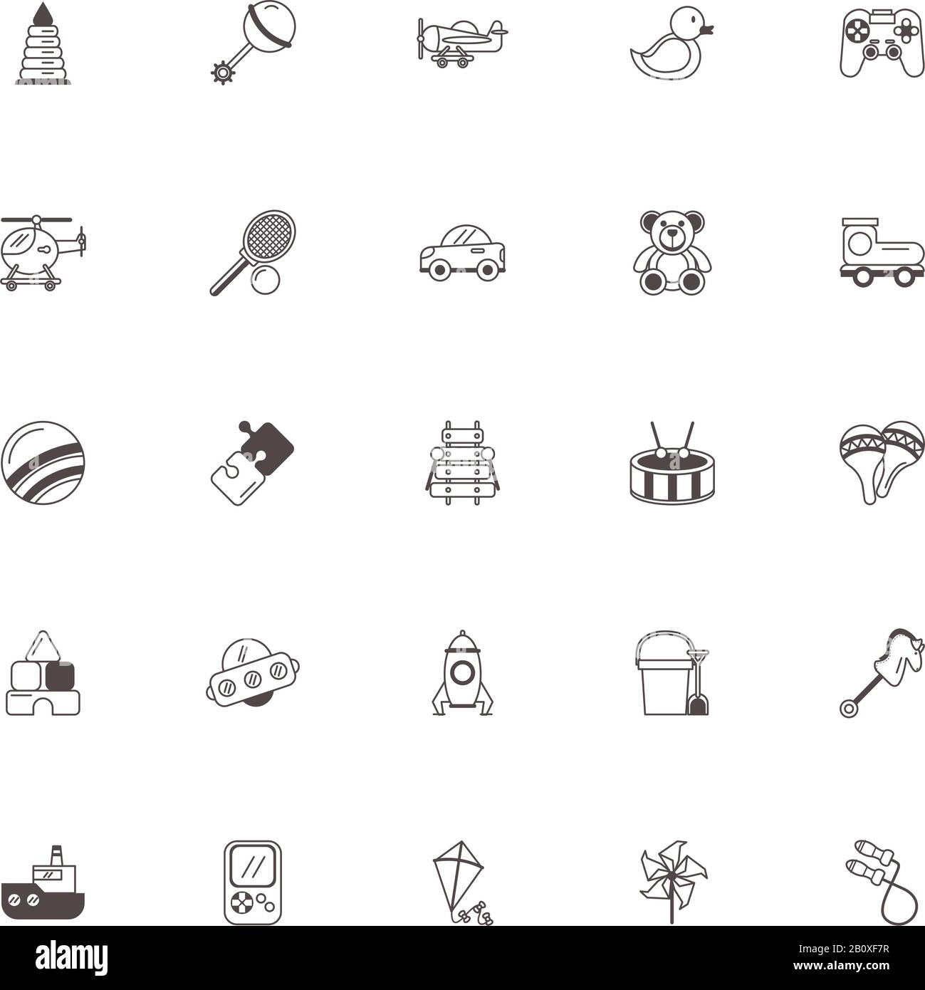 Children playing icons Cut Out Stock Images & Pictures - Alamy