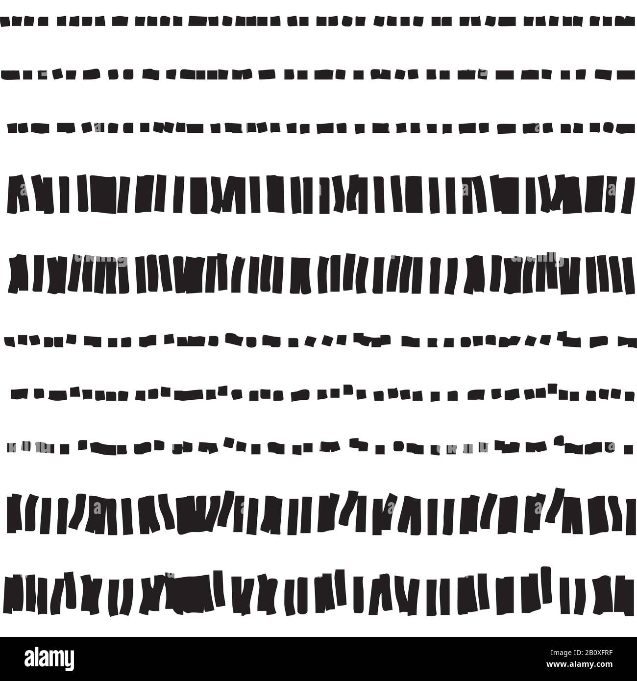 Dotted and dashed seamless pattern. Abstract seamless texture in black ...