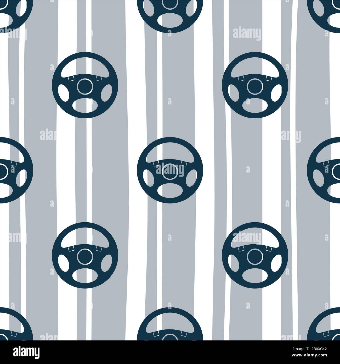 Steering wheels and vertical lines. Seamless pattern. Steering wheels ...
