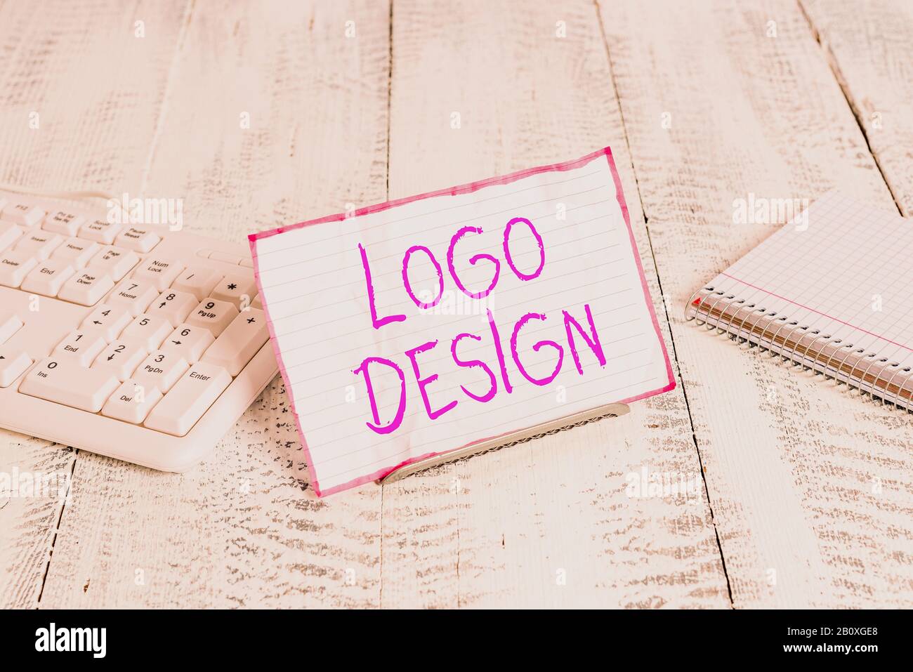 Conceptual hand writing showing Logo Design. Concept meaning a graphic ...
