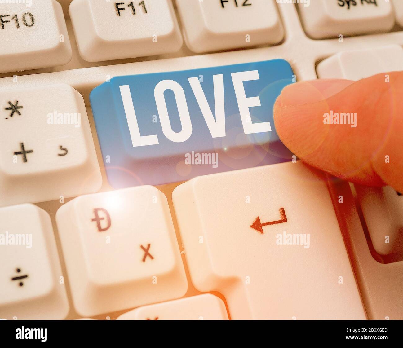 Writing note showing Love. Business concept for feeling of strong or ...