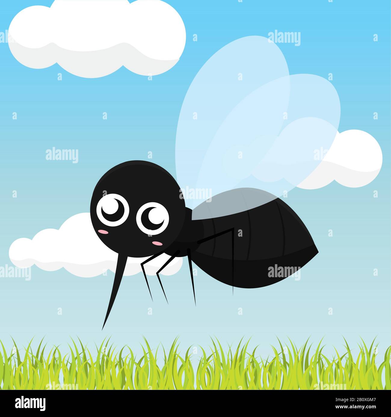 Happy mosquito cartoon Stock Vector Image & Art - Alamy