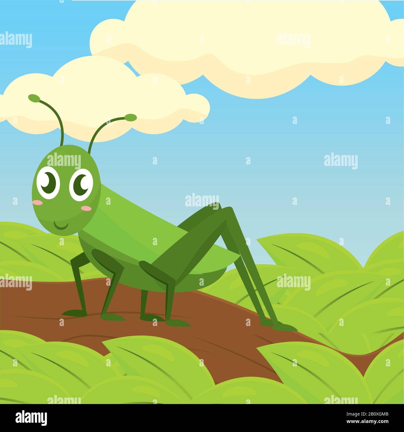 Cricket insect cute Stock Vector Images - Alamy