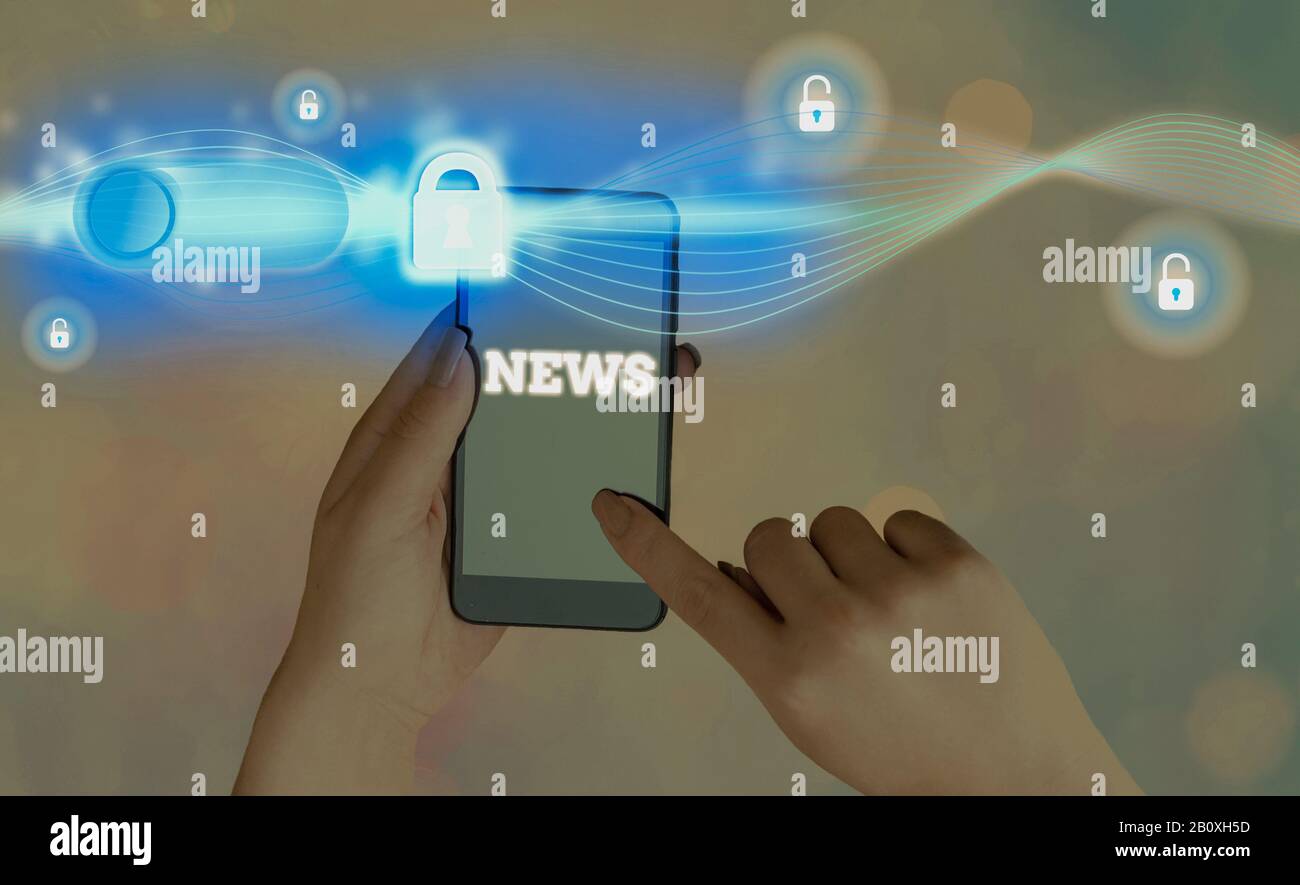 Writing note showing News. Business concept for a spoken or written ...