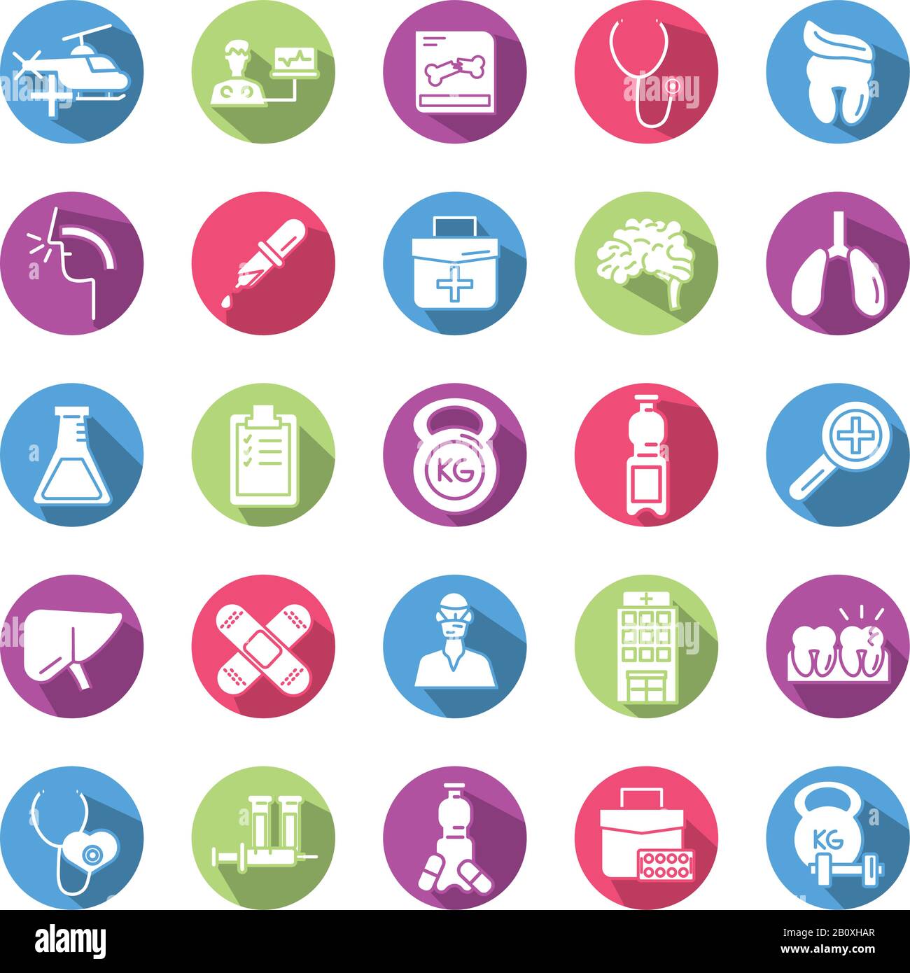 bundle of medical block style set icons Stock Vector Image & Art - Alamy