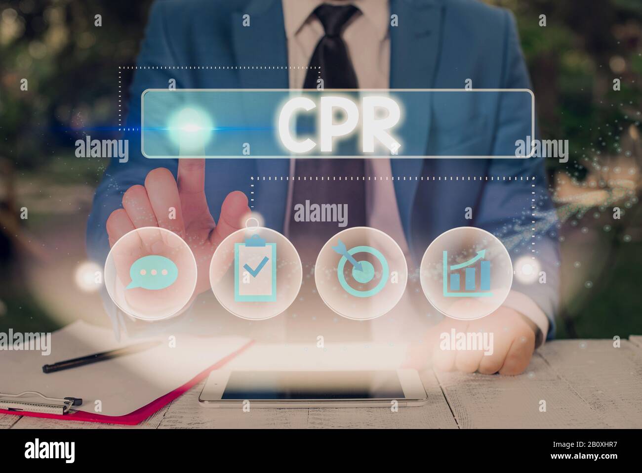 Writing note showing Cpr. Business concept for cardiopulmonary ...