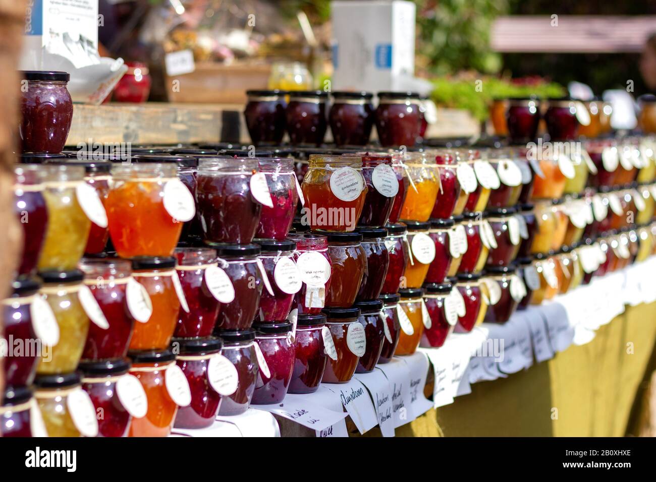Jam jars display market hi-res stock photography and images - Alamy
