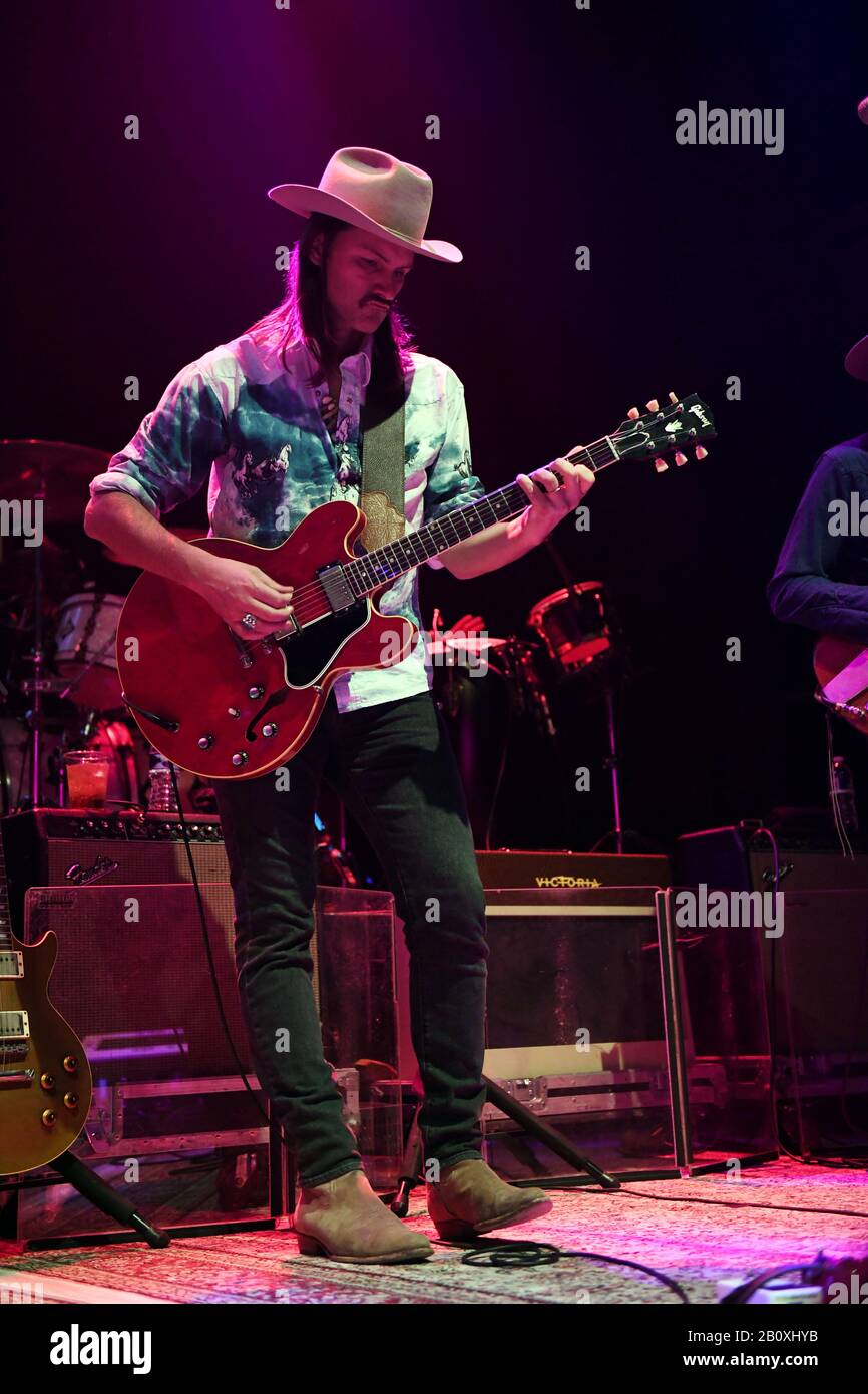 February 19, 2020, Norfolk, Virginia, USA: The Allman Betts Band member ...