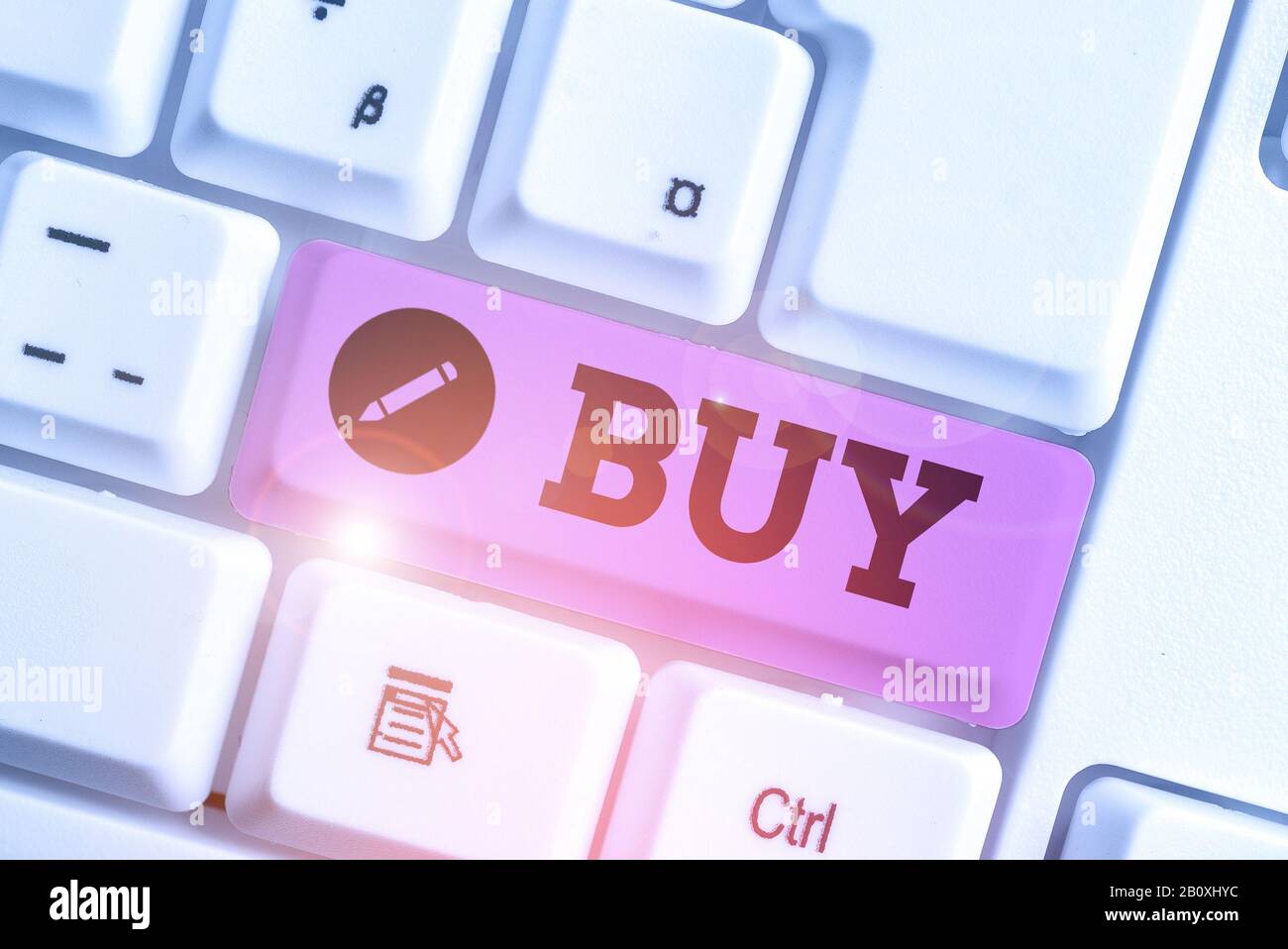 Conceptual hand writing showing Buy. Concept meaning to get something ...