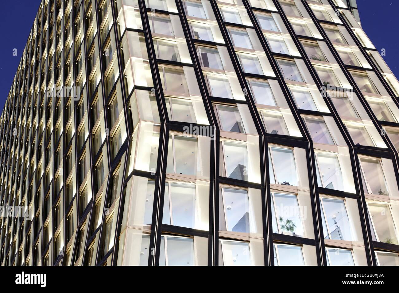 Dancing towers, modern high-rise building with 24 floors, Reeperbahn ...