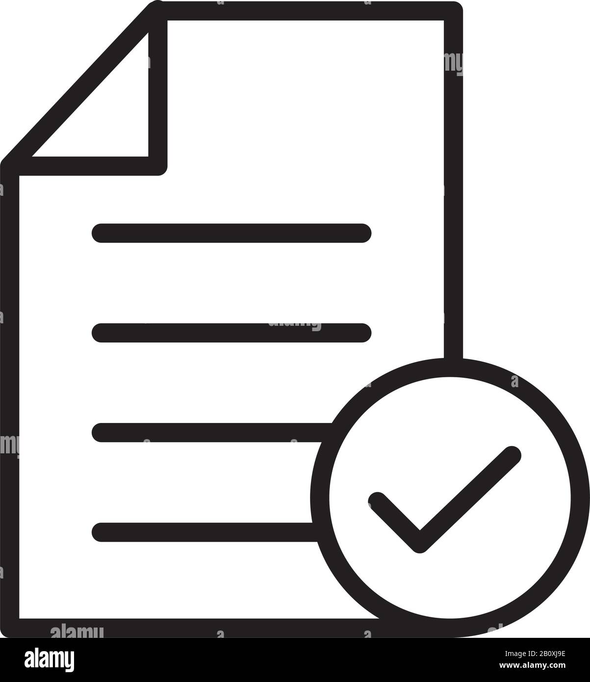 paper document with check symbol Stock Vector Image & Art - Alamy