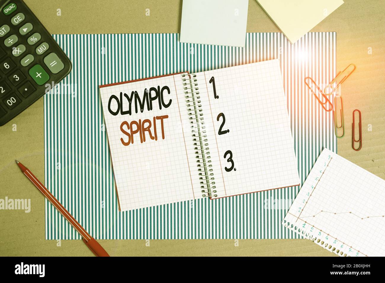 Conceptual hand writing showing Olympic Spirit. Concept meaning having ...
