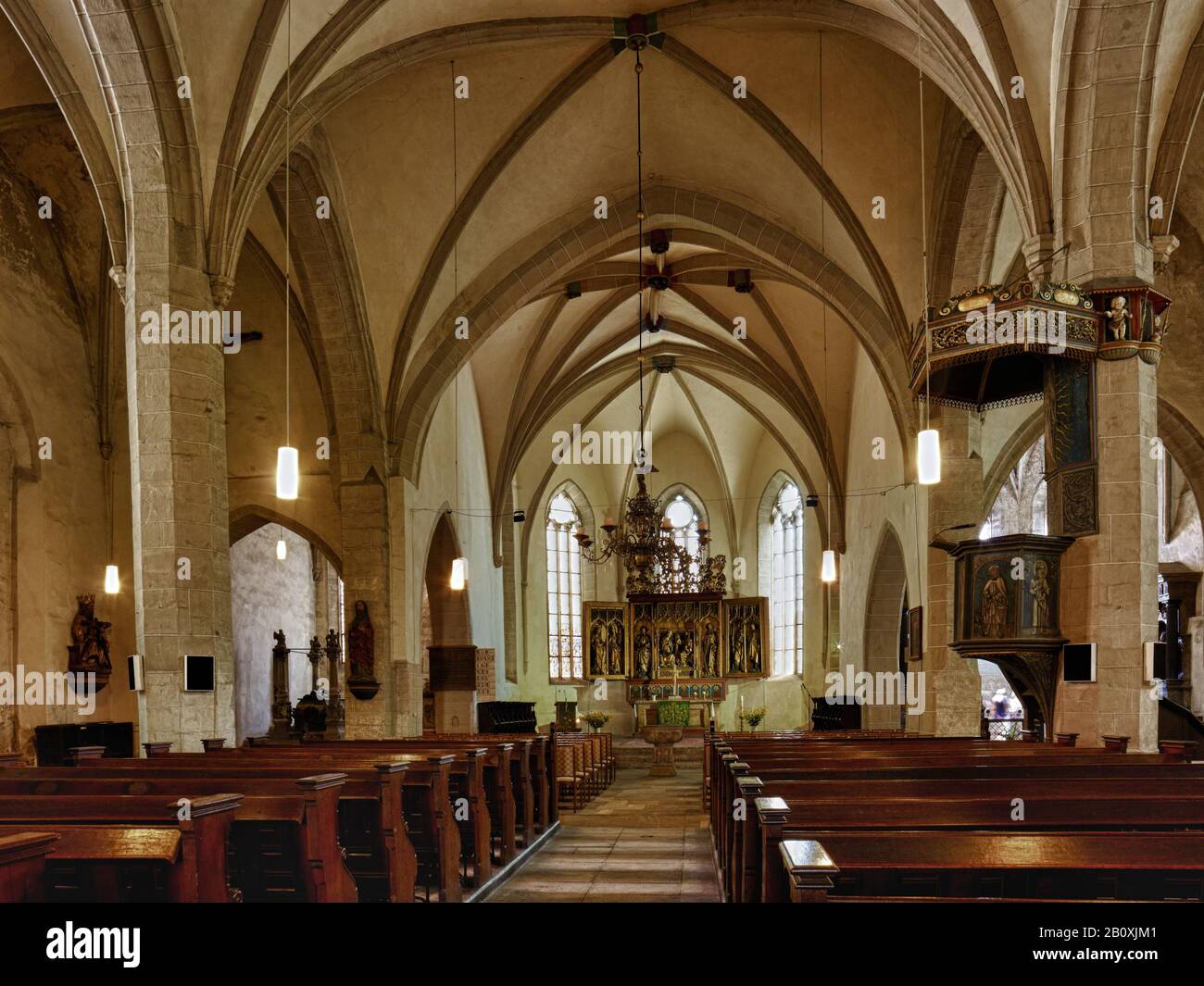 Interior of St. Andrew's Church in Lutherstadt Eisleben, Saxony-Anhalt ...