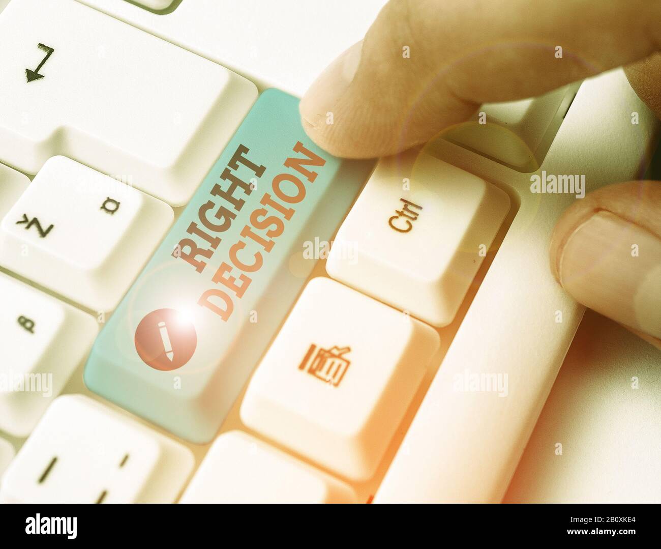 Handwriting text Right Decision. Conceptual photo making good choice ...