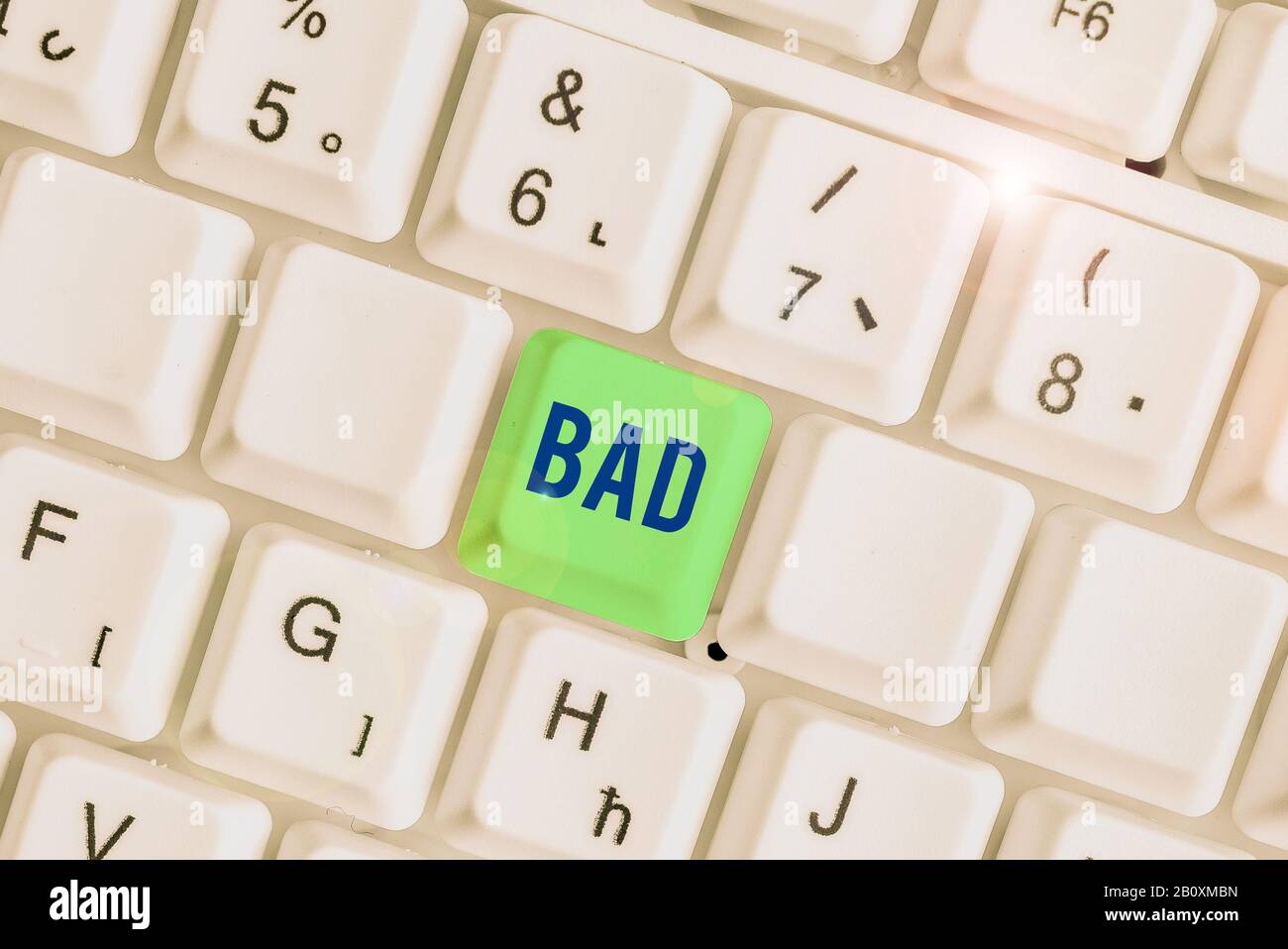Writing note showing Bad. Business concept for Unpleasant things that ...
