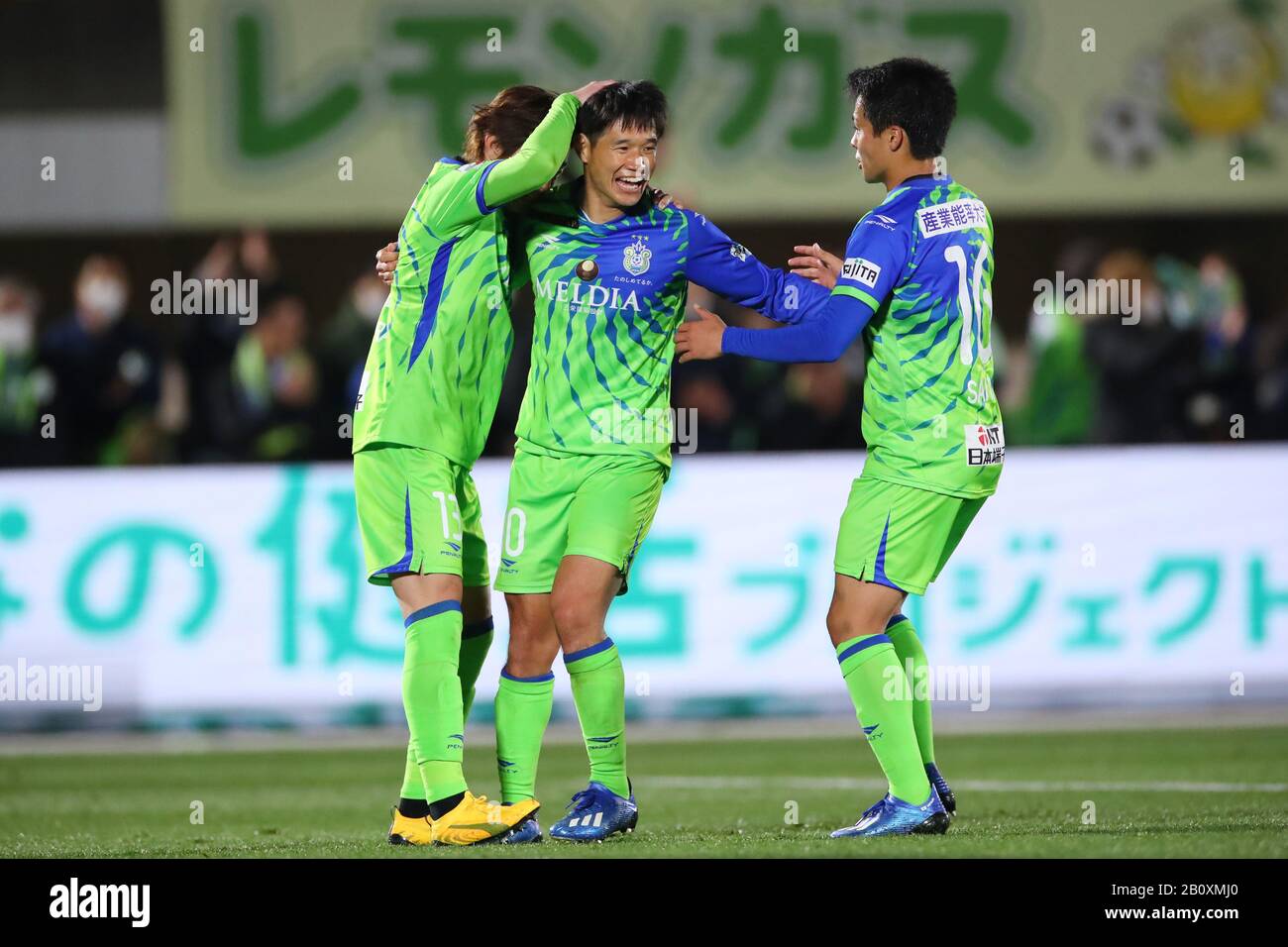 Shonan BMW Stadium Hiratsuka, Kanagawa, Japan. 21st Feb, 2020. (L to R ...