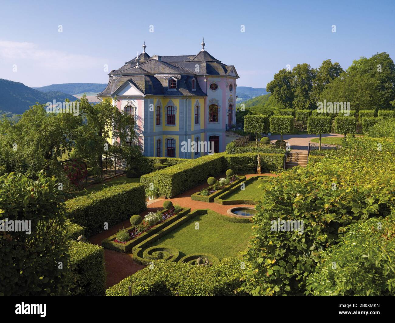Rococo castle of the Dornburg castles, Dornburg, Thuringia, Germany ...