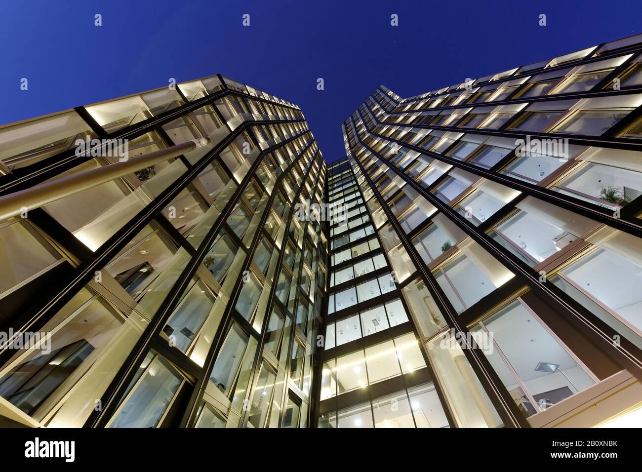 Dancing towers, modern high-rise building with 24 floors, Reeperbahn ...