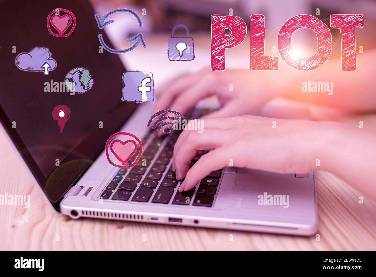 Text sign showing Plot. Business photo showcasing sequence of events ...